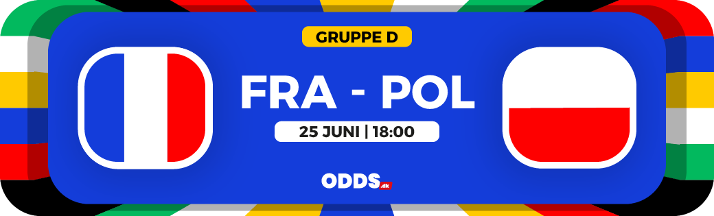 Optakt & odds: Frankrig vs. Polen (25. juni 2024)
